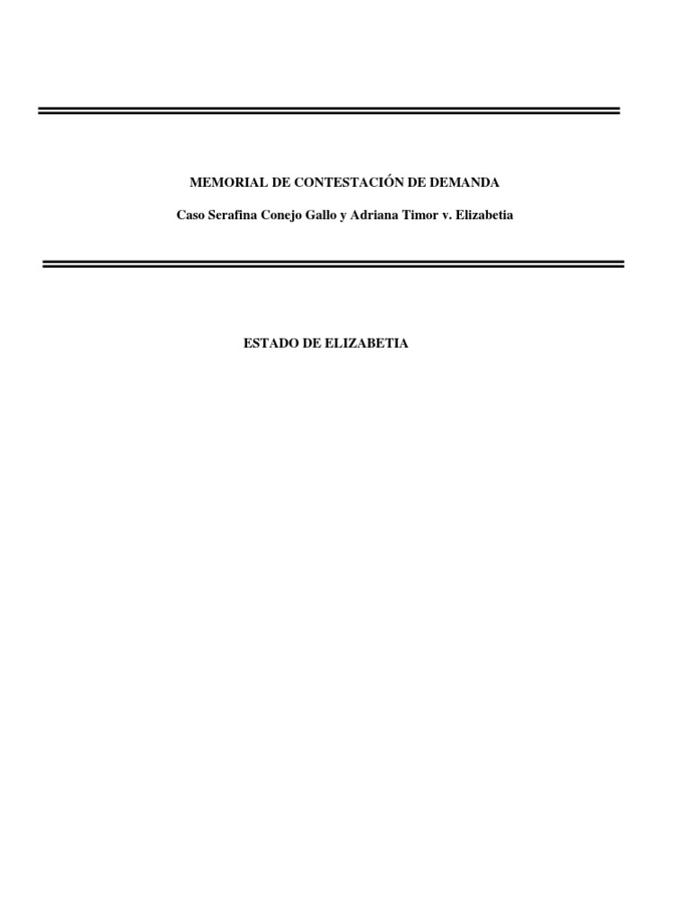 Modelo de Memorial | PDF | Naciones Unidas | Relaciones internacionales