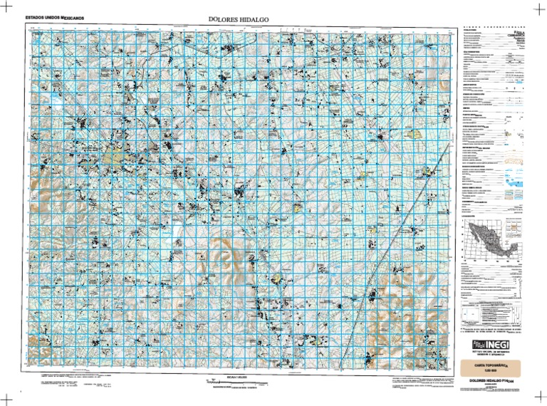 INEGI - Dolores. Mapa Topográfico. Escala 1 A 50,000 | PDF