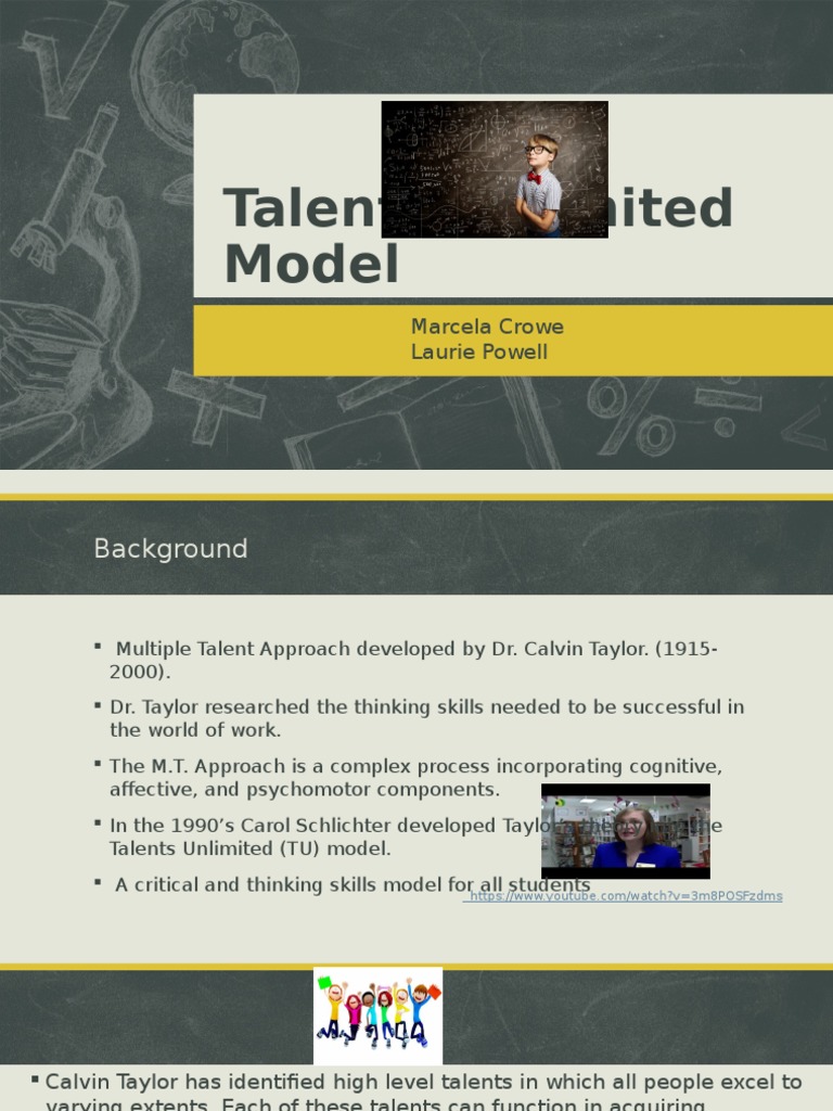 Talents Unlimited Educational Model | PDF | Intellectual Giftedness ...