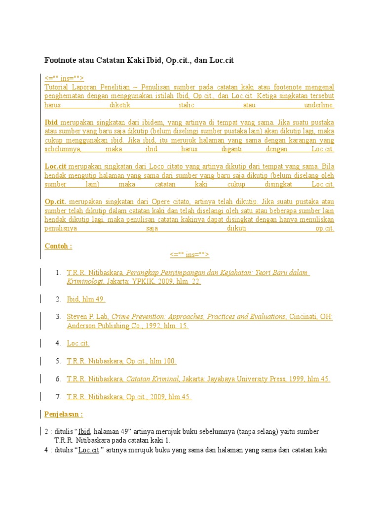 Penjelasan Body Note | PDF