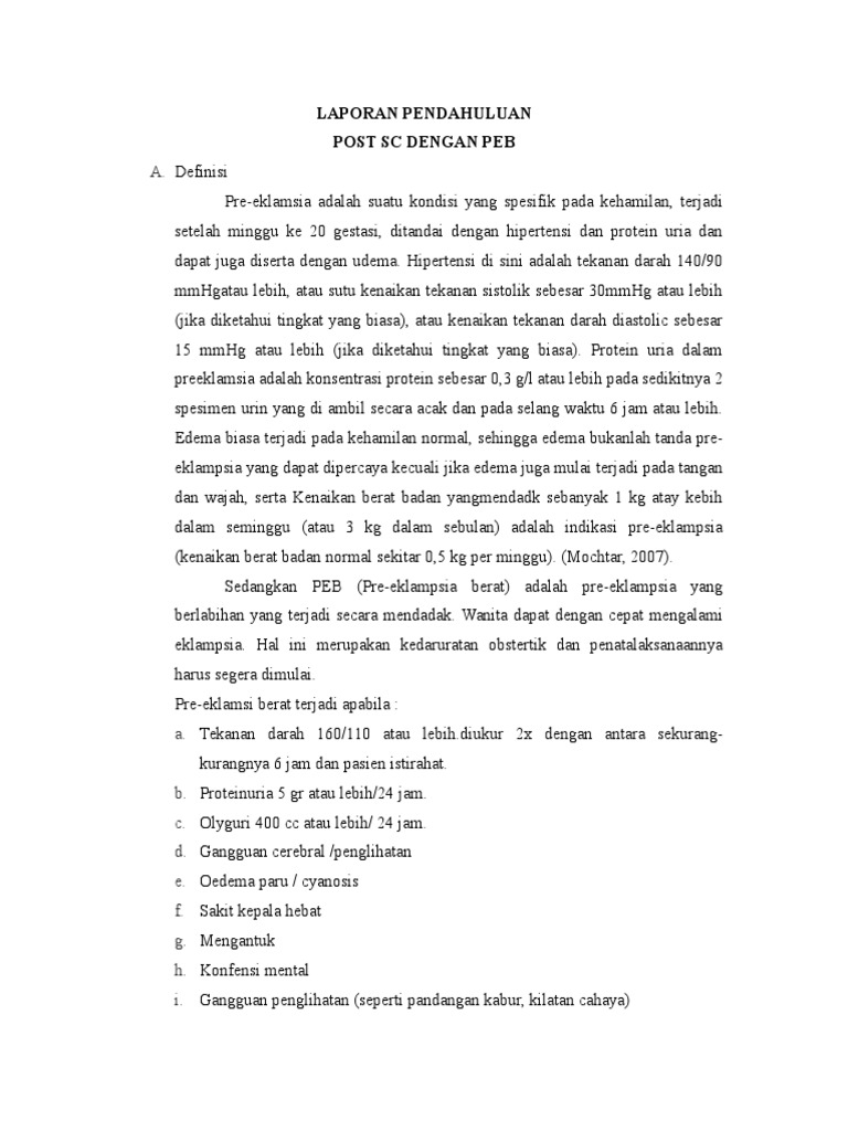 LP Post SC Dengan Peb | PDF