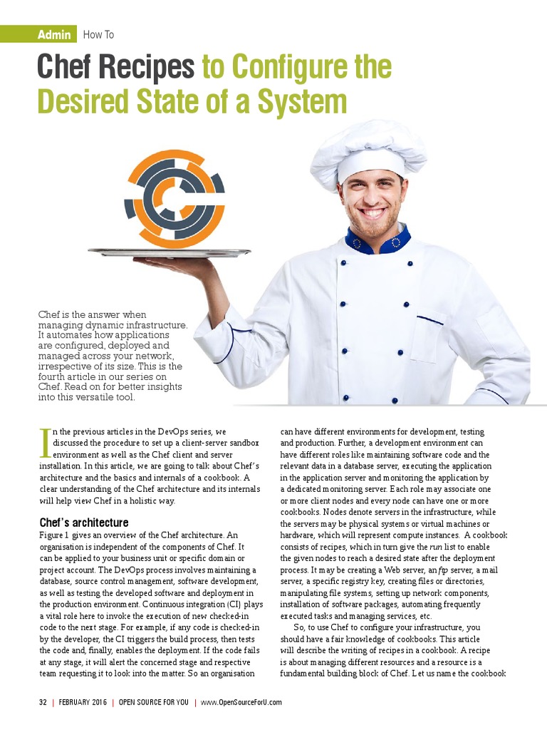 Chef Recipes: To Configure The Desired State of A System | PDF ...