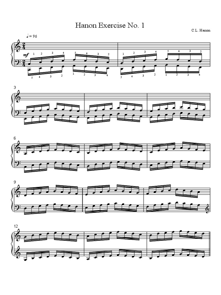 Hanon 1 | PDF