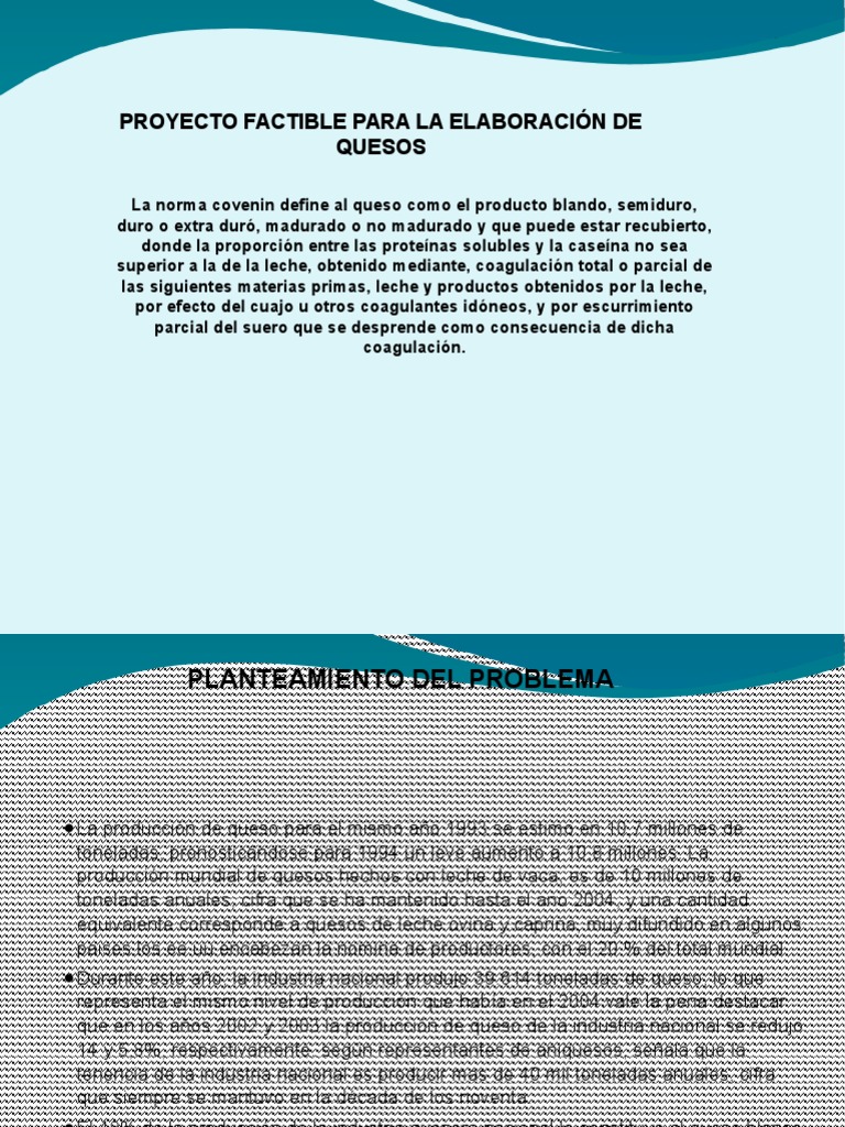 Proyecto Del Queso | Descargar gratis PDF | Leche | Queso