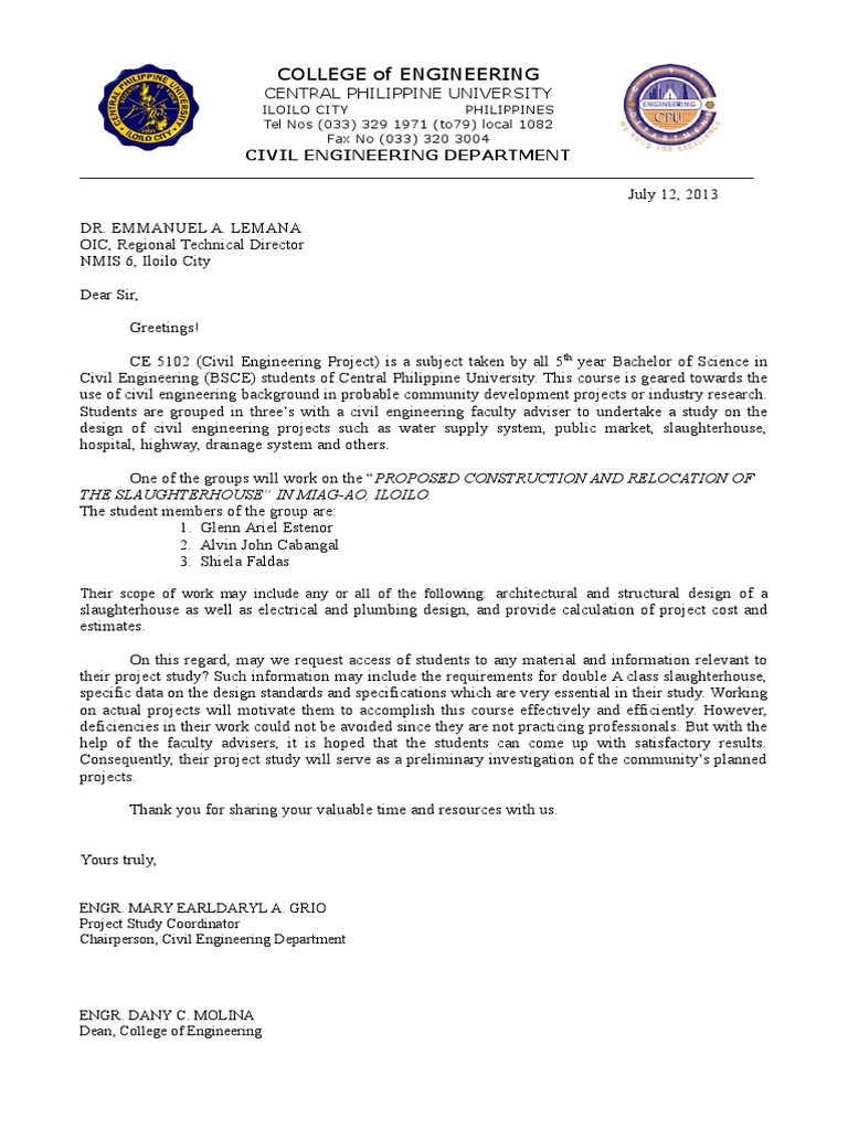 Letter To NMIS | PDF