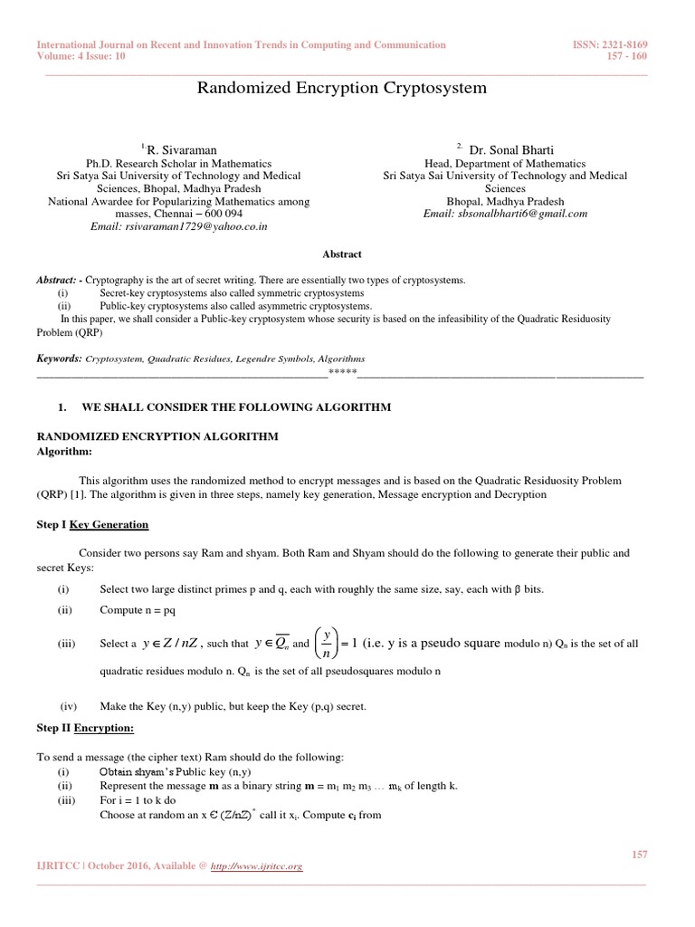 Secure Data Communication Using Aes Algorithm Palindrome Number And Color Code Pdf 