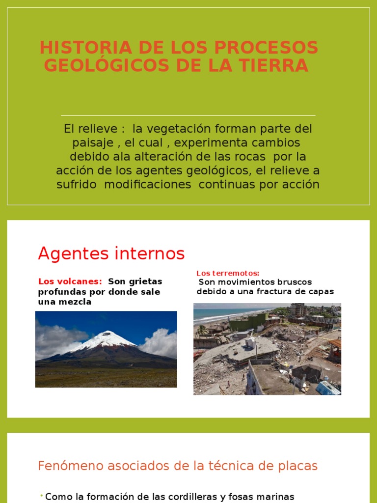 Historia de Los Procesos Geológicos de La Tierra | Ambiente natural ...