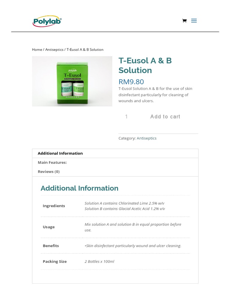 Polylab T-Eusol A&b Solution | PDF