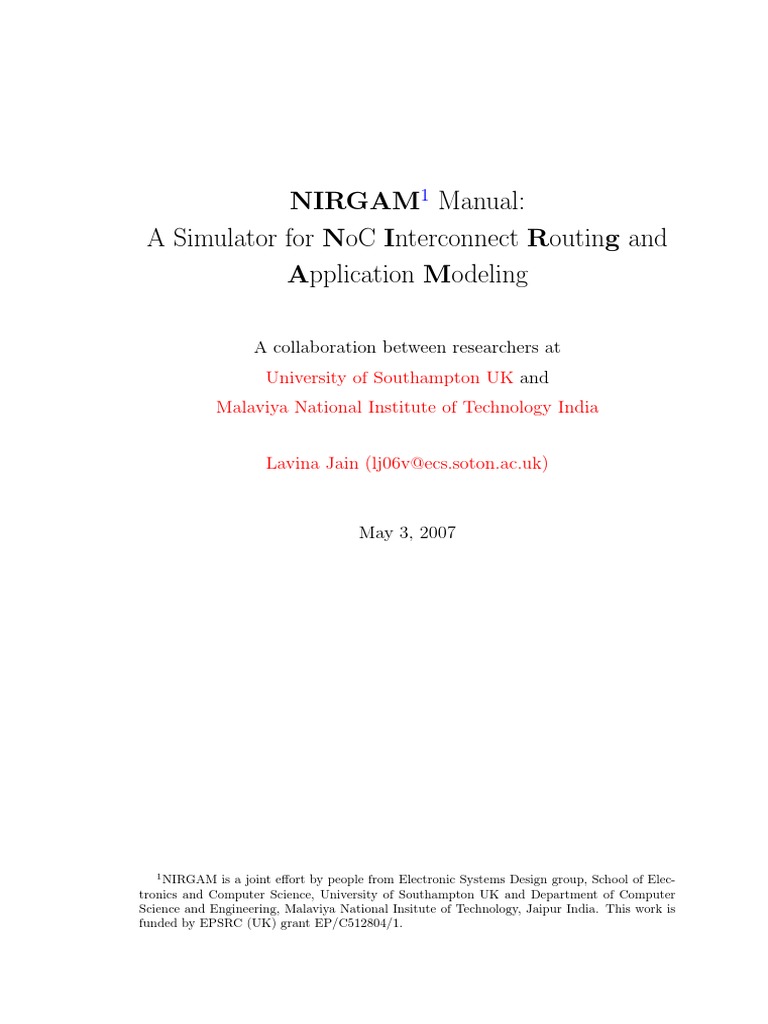 NIRGAM Manual | PDF | Routing | Directory (Computing)