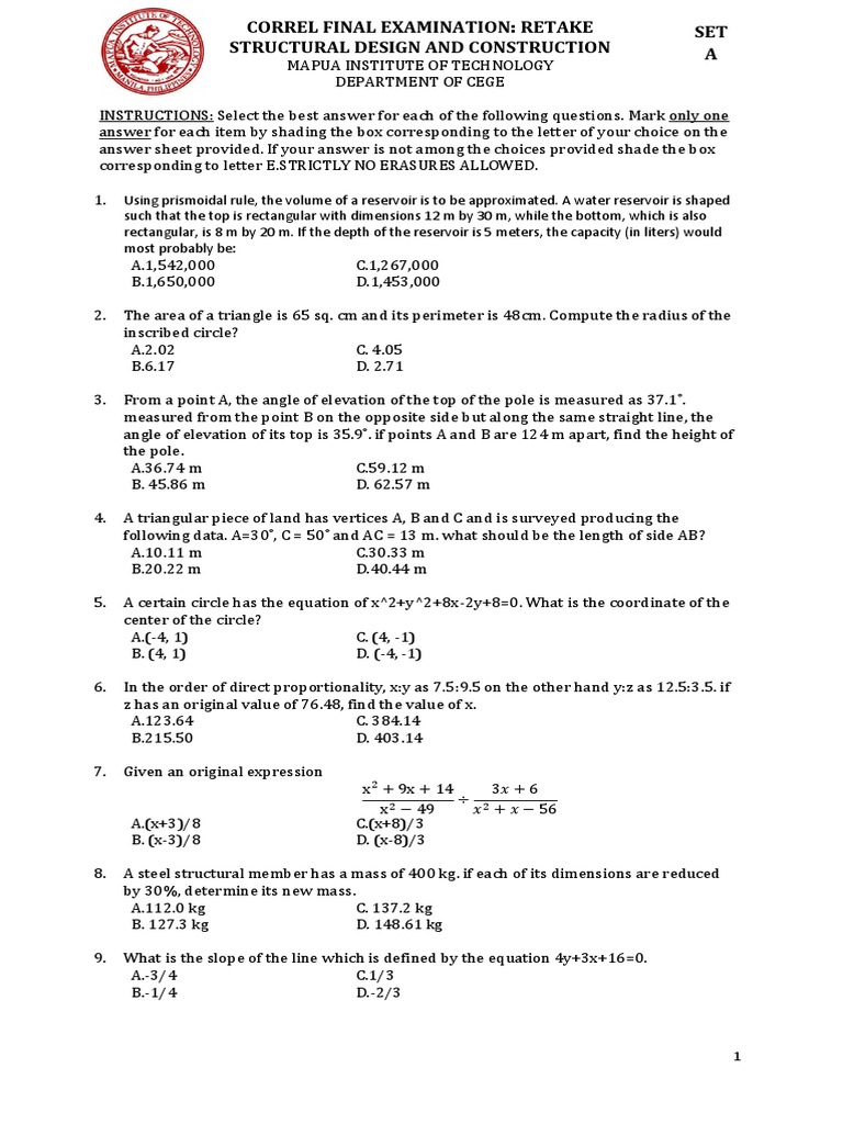 MIT Math Correl 2nd Term AY 2014 2015 Retake | PDF | Triangle | Circle