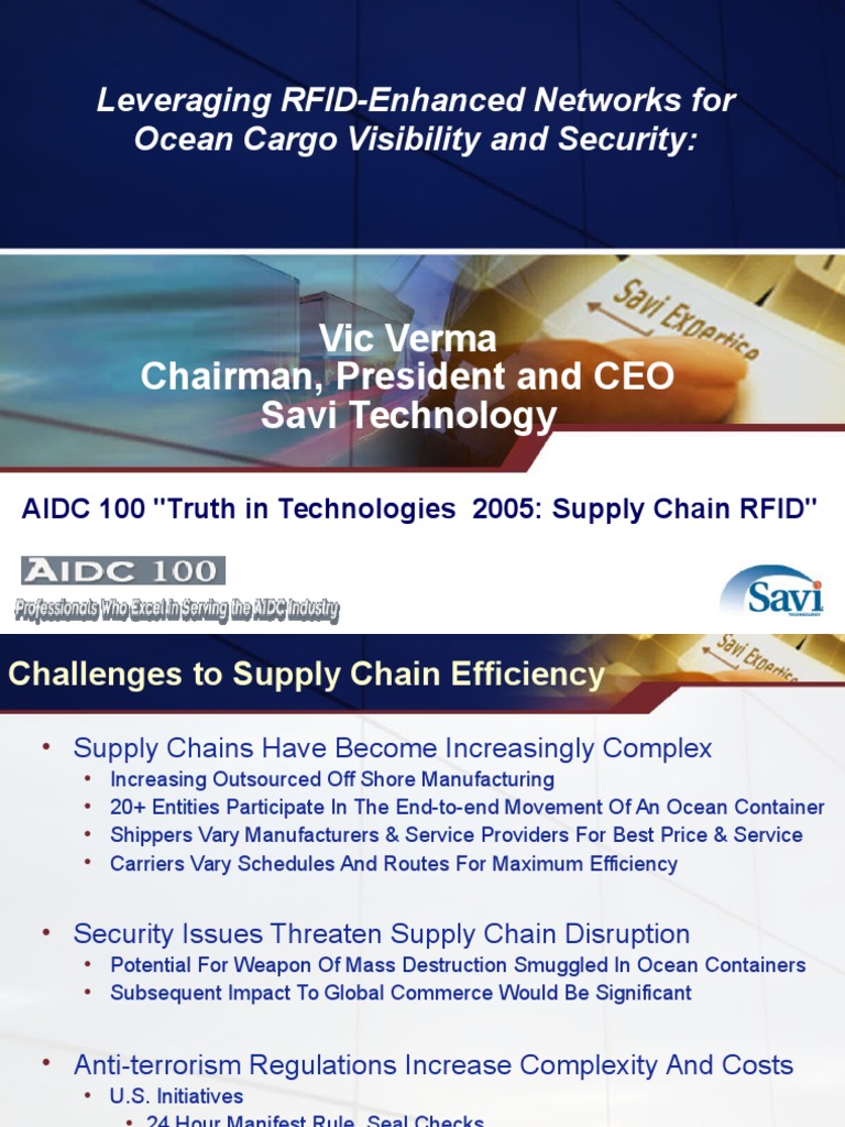 Rfid Standards on Freight Container Security2071 | Radio Frequency ...