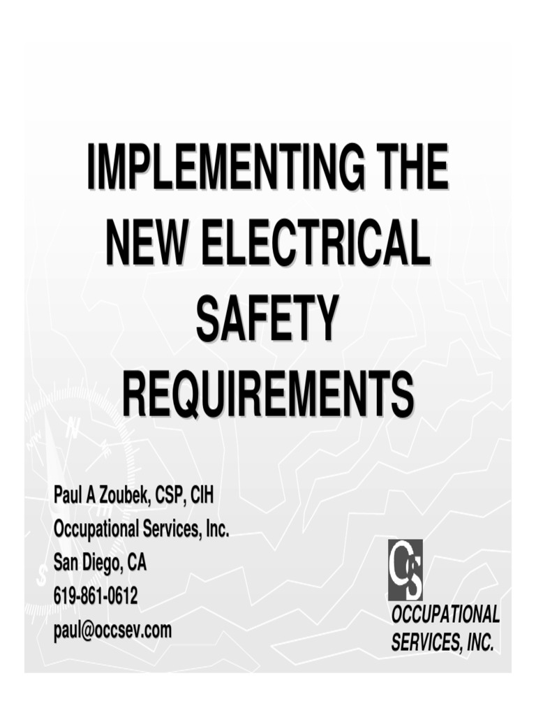 Electrical Safety Requirement in Construction Site PDF | PDF | Personal ...