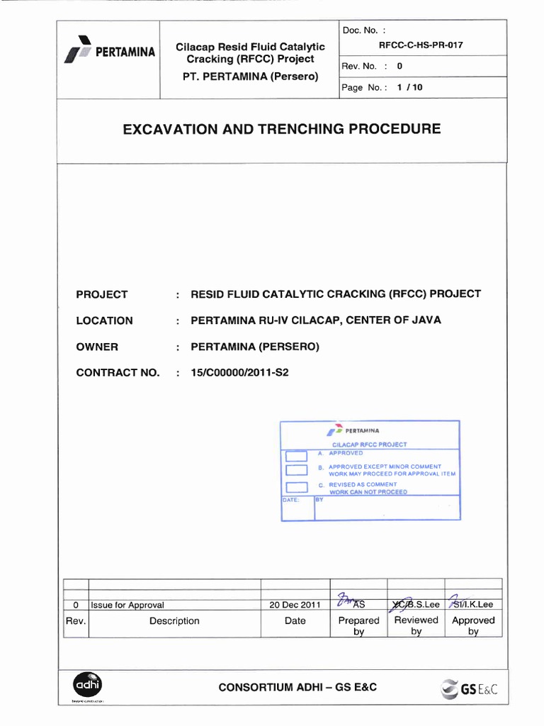 Excavation and Trenching Procedure