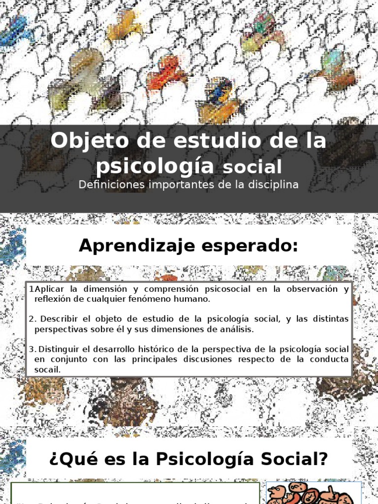 Definicion y Objeto de Estudio Ps Social | PDF | Psicología Social | Sicología
