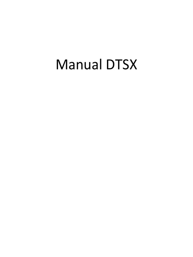 Manual Basico - DTSX | PDF | SQL | Servidor SQL de Microsoft