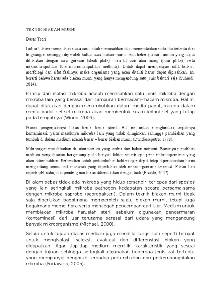 Teknik Biakan Murni | PDF