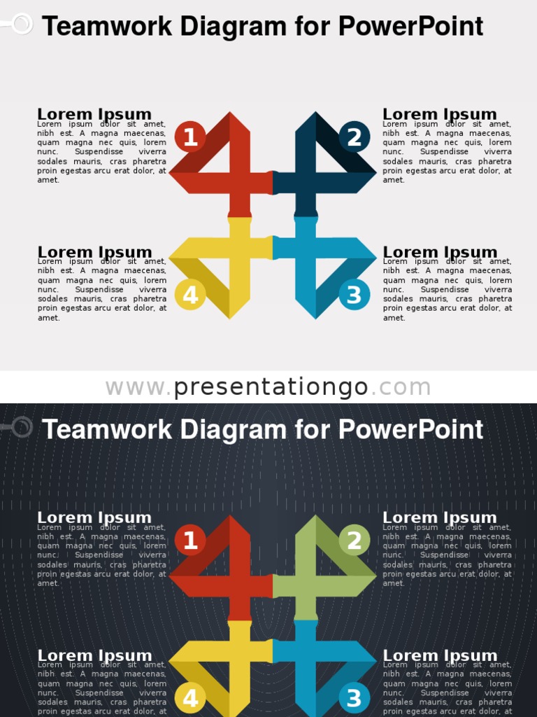 Teamwork Diagram PowerPoint Template | PDF | Games & Activities