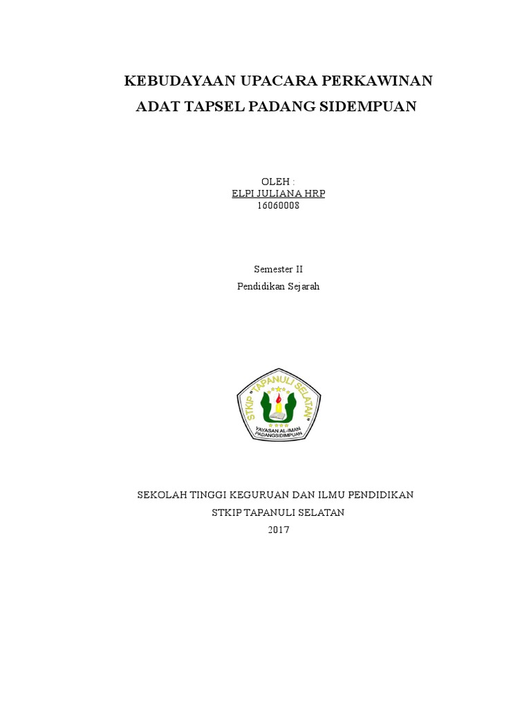Upacara Pernikahan Adat Tapsel | PDF