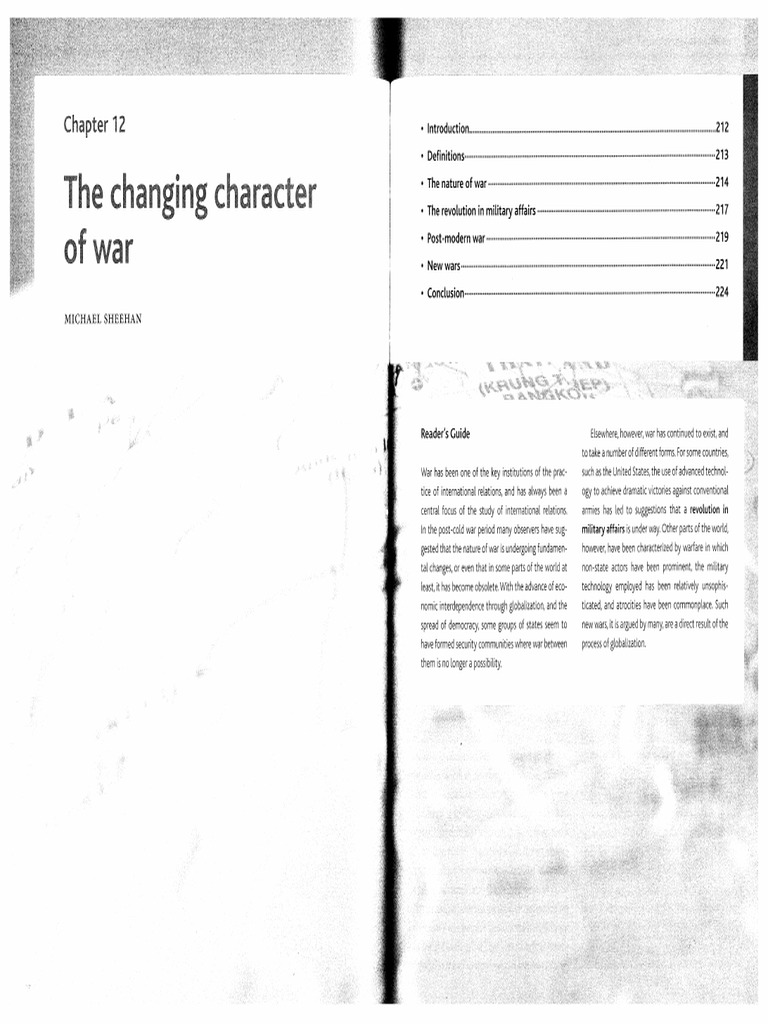 Sheehan Changing Character of War | PDF