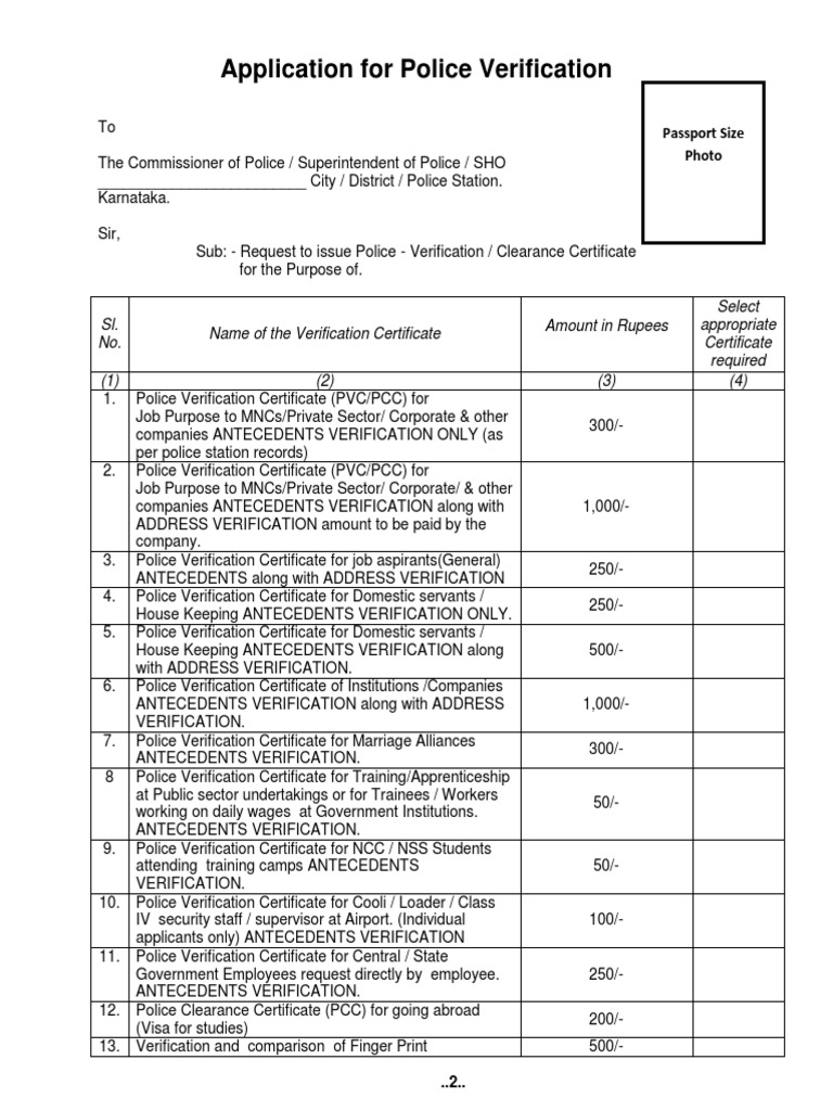 Police Verification Certificate | PDF | Travel Visa | Government ...
