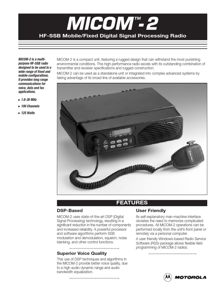 Motorola Micom Mobile | Radio | Electromagnetic Interference