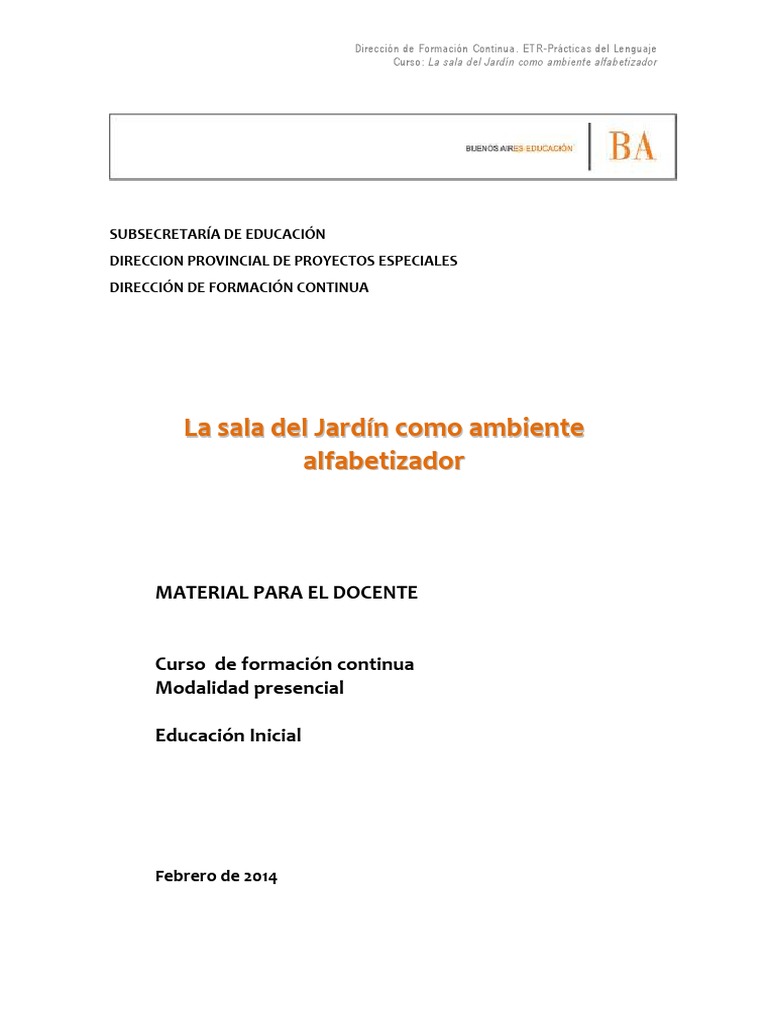 10-Material Lectural PDF | PDF | Lectura (proceso) | Jardín de infancia