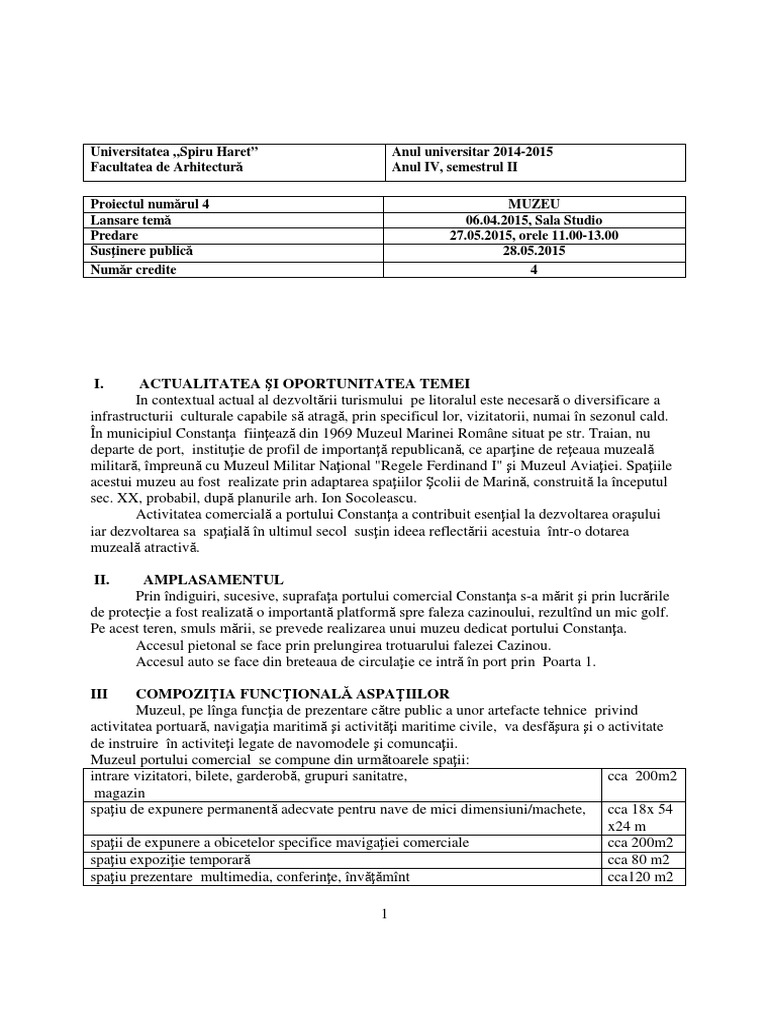 Tema Muzeu PDF | PDF