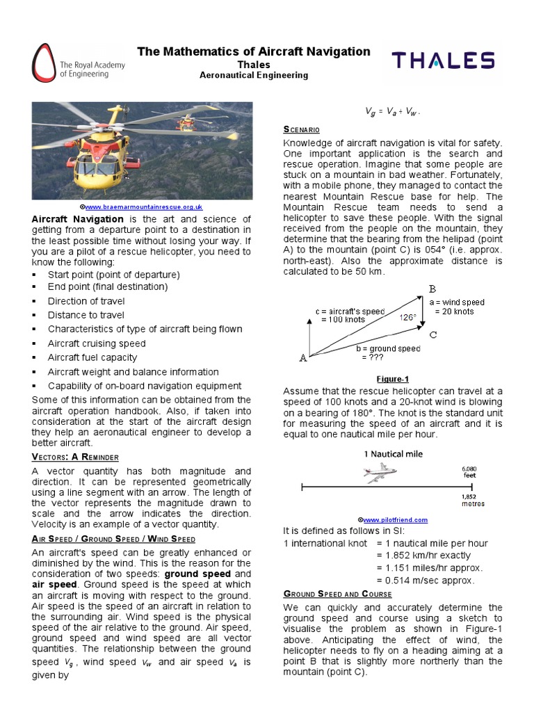 1 Aircraft Navigation PDF | PDF | Trigonometric Functions | Speed