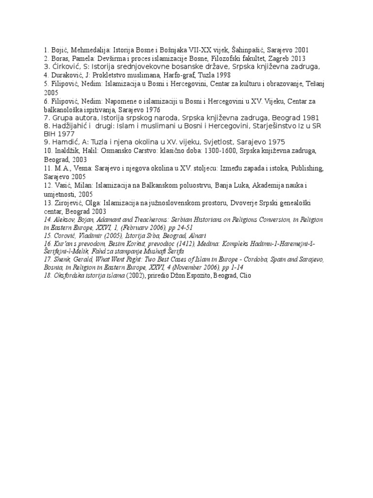 Spisak Literature Lazar Bulatovic | PDF