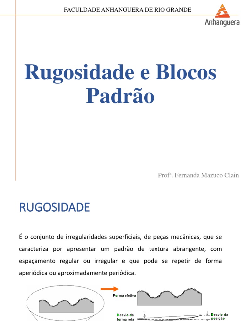 Rugosidade e Blocos Padrão PDF | PDF | Tecnologia e Engenharia