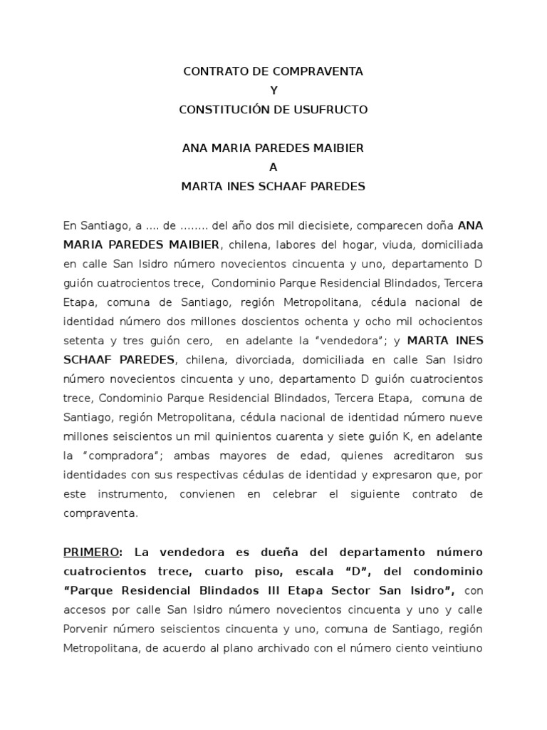 Compraventa Marta Schaaf Paredes V.F | PDF | Propiedad | Justicia
