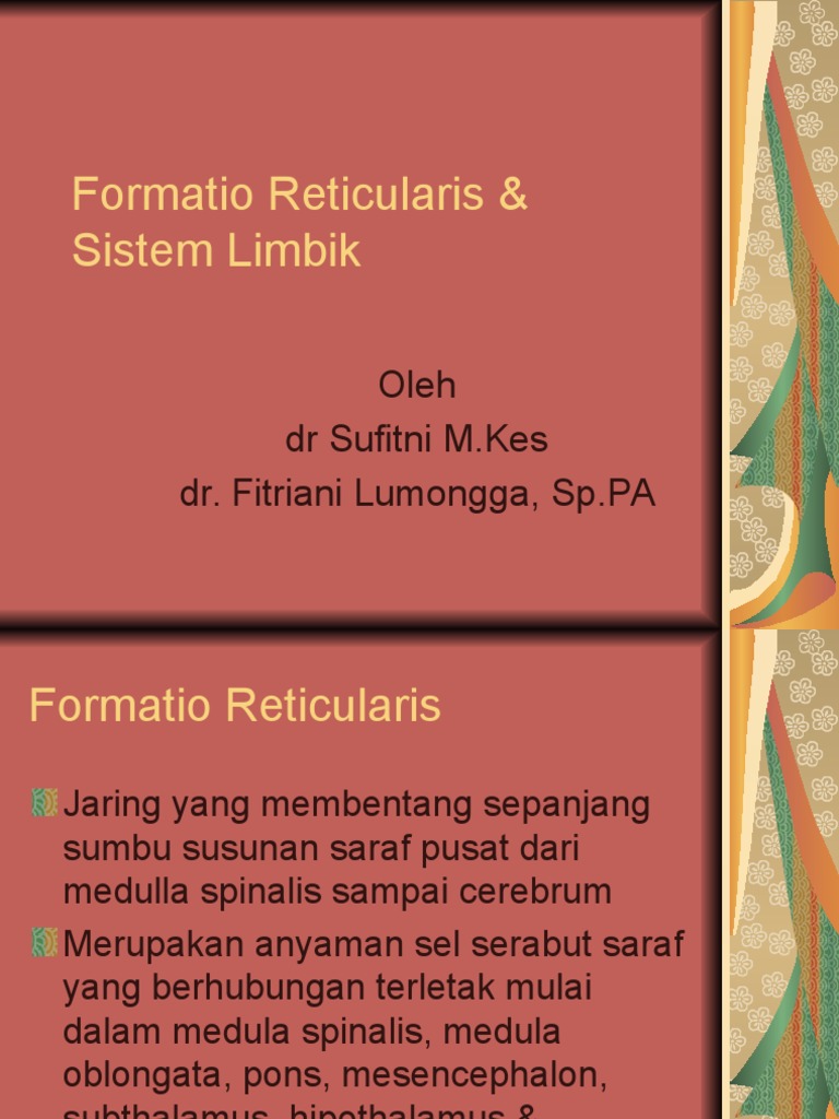 K-1,2 Formatio Reticularis & Sistem Limbik (Anatomi) | PDF