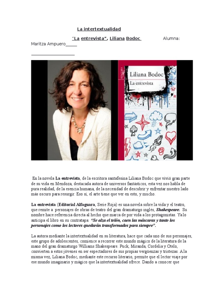 La Intertextualidad | PDF | Teatro | Autor