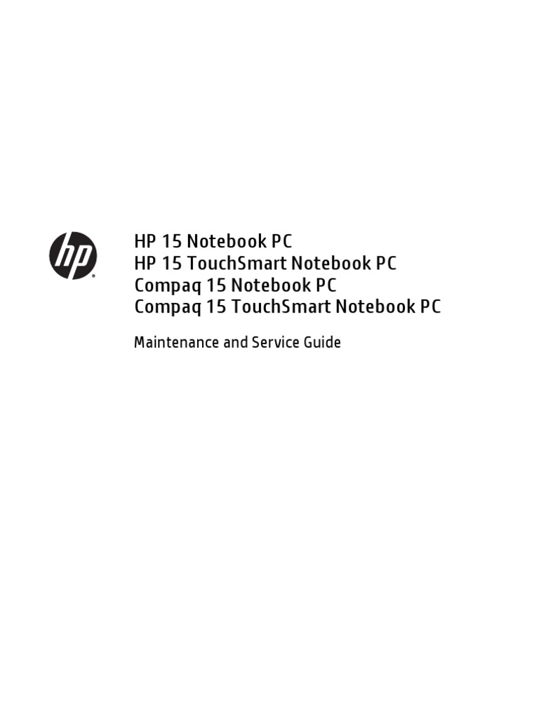 HP Notebook 15 Series Full Manual | PDF | Bios | Usb
