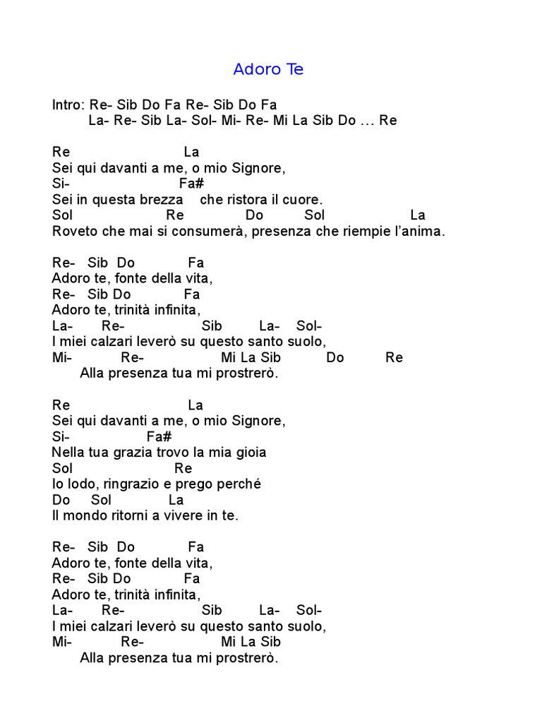 Adoro Te | PDF