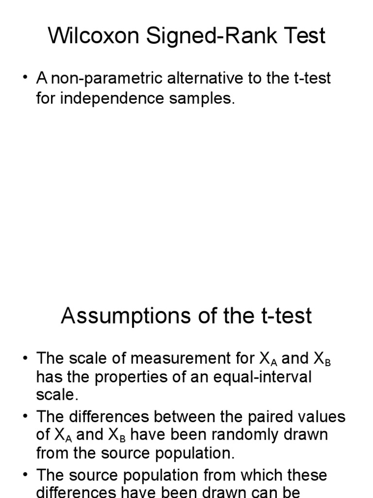 Wilcoxon Signed-Rank Test | Download Free PDF | Student's T Test ...
