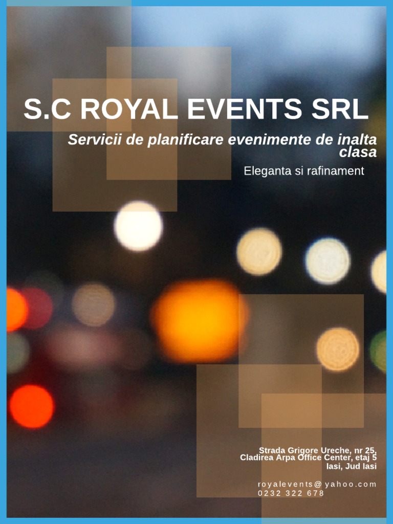 SC Royal Events SRL - Event Planning Services | PDF