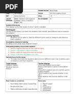 3rd Grade Lesson Plan - Weather | PDF | Lesson Plan | Science