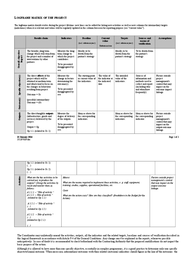 E3d Logframe en | PDF | Leadership | Cognition