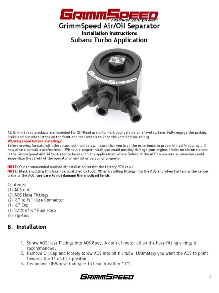 AOS Install | PDF | Vehicle Technology | Vehicles