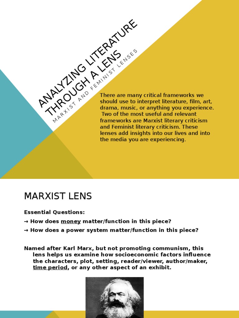 Analyzing Literature Through A Lens - Marxist Feminist Theories-PPT-17 ...