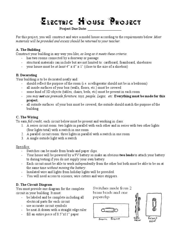Electric House Project 11 | PDF | Teaching Methods & Materials | Home ...