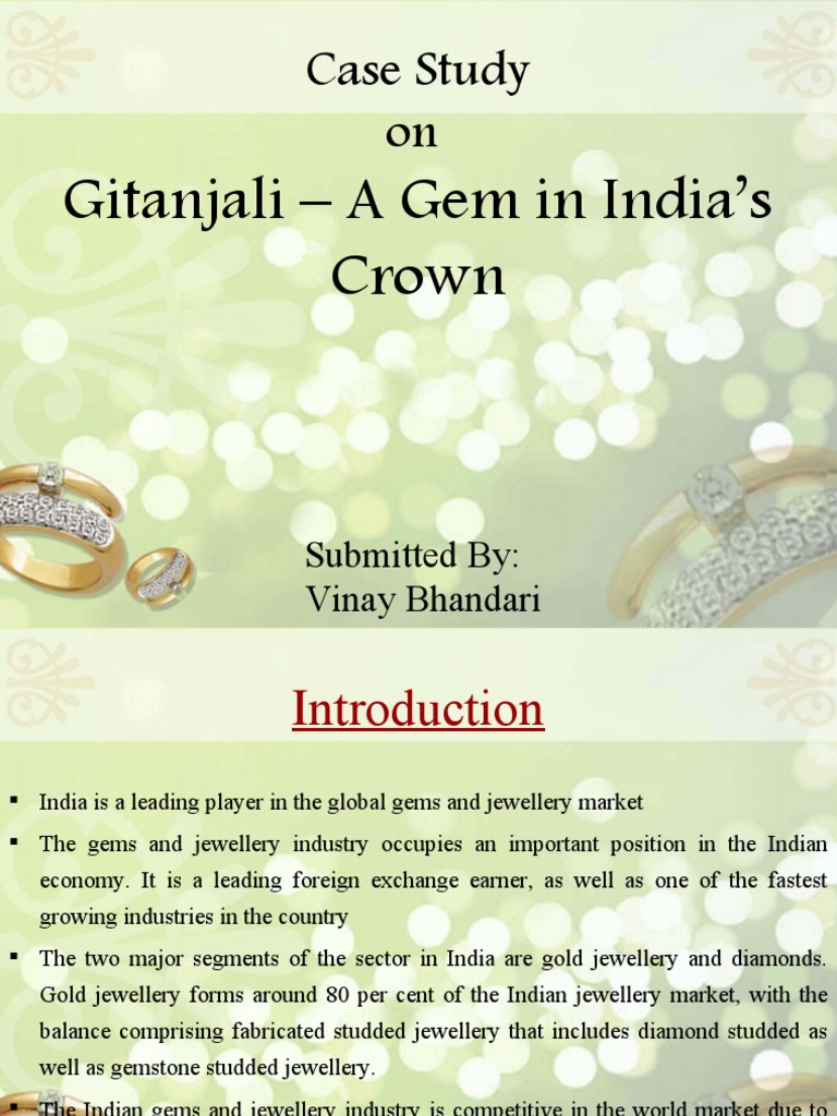 Case Study On Gitanjali Gems | PDF | Jewellery | Diamond