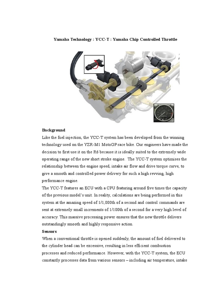 Yamaha Technology: YCC-T: Yamaha Chip Controlled Throttle | PDF ...
