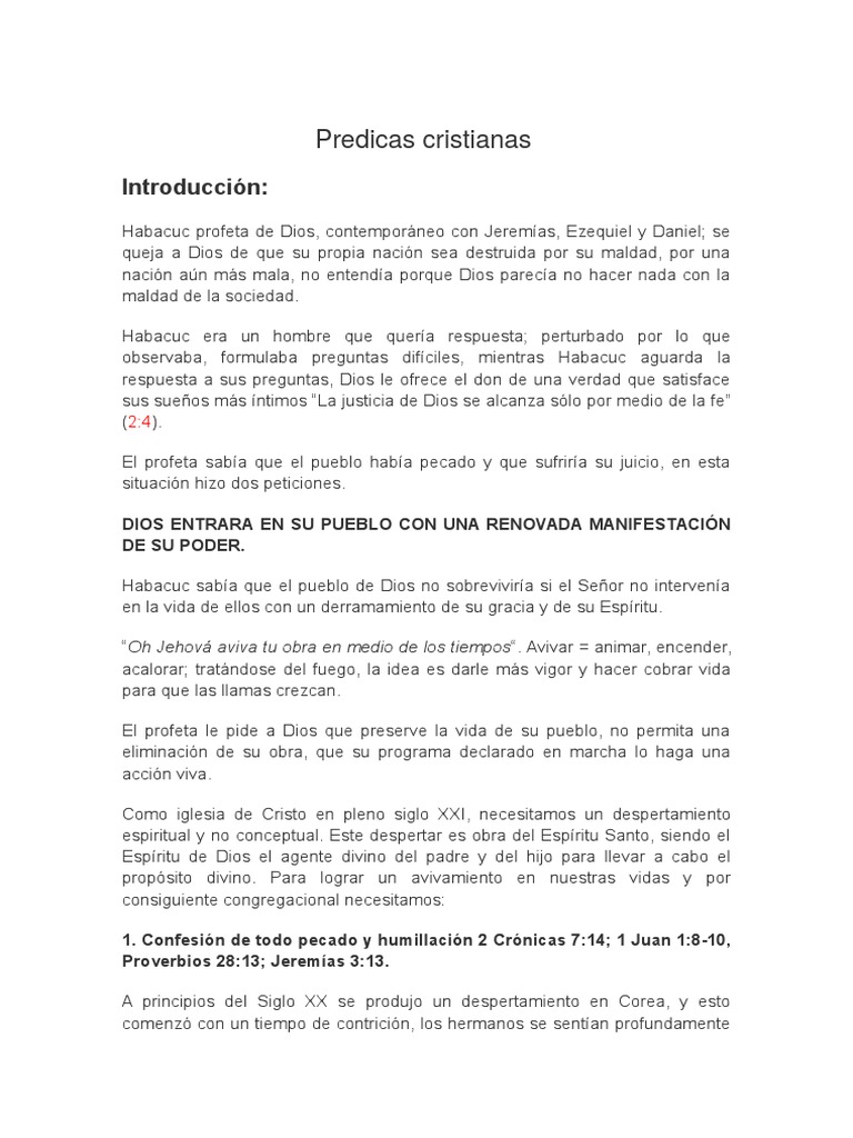 Predicas Cristianas | PDF | Profeta | espíritu Santo