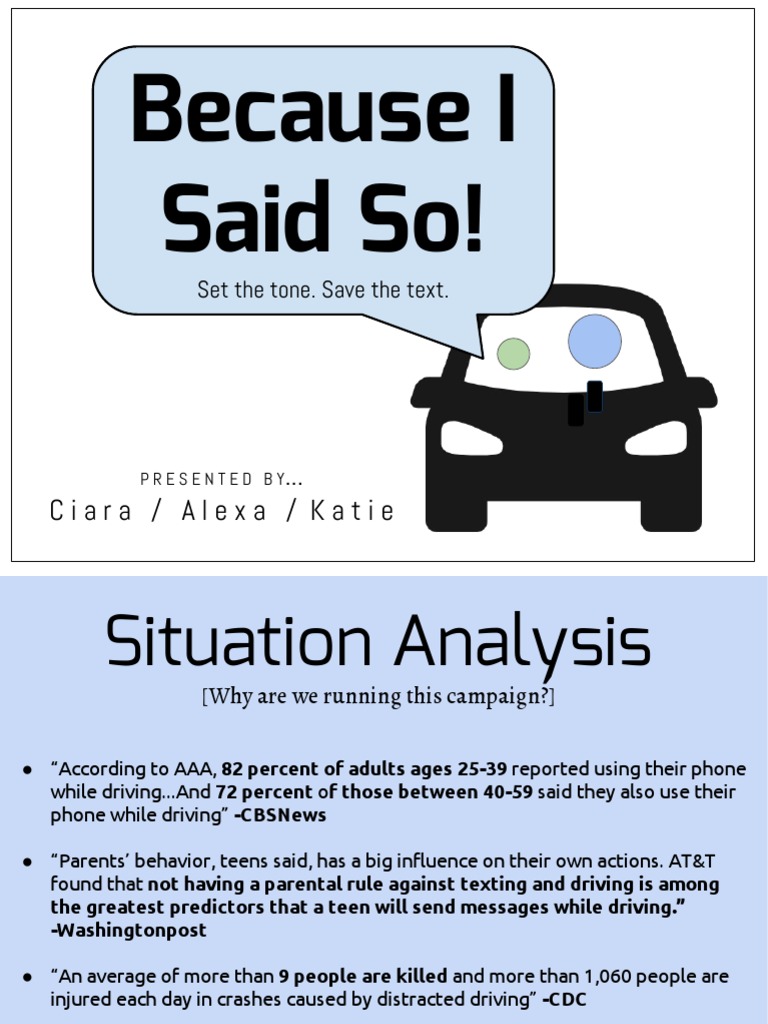 Because I Said So Campaign | PDF | Communication | Transport