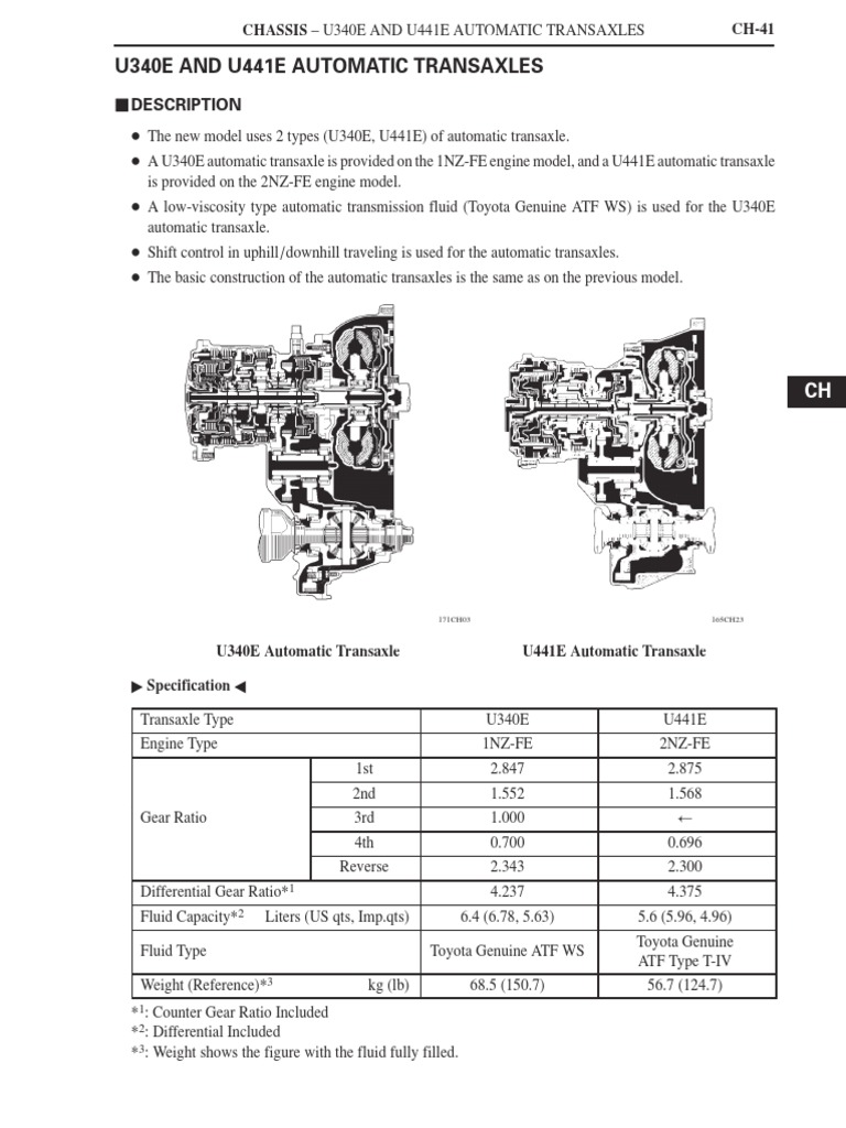U340-441E%20Description.pdf | Automatic Transmission | Transmission ...