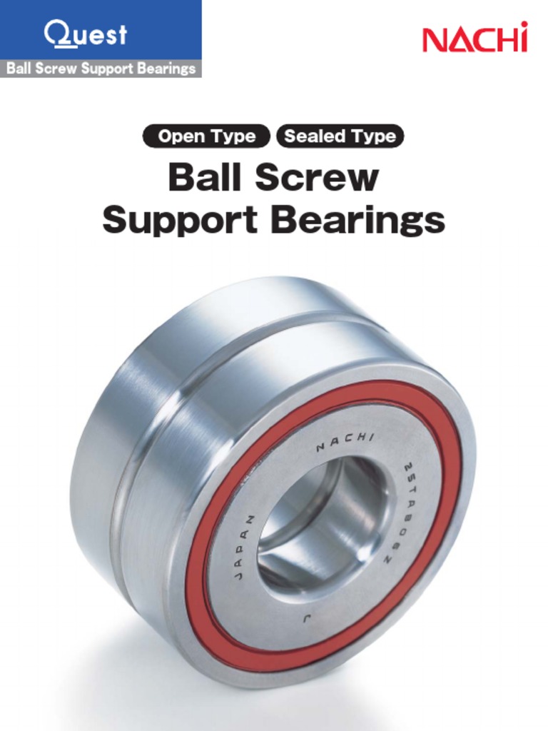 NACHI Ball Screw Support Bearings | PDF | Bearing (Mechanical ...