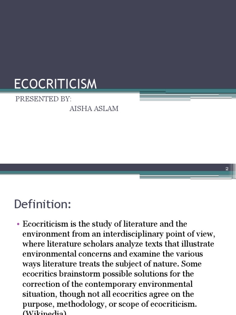 An In-Depth Exploration of Ecocriticism: Its Origins, Aspects, and Role ...