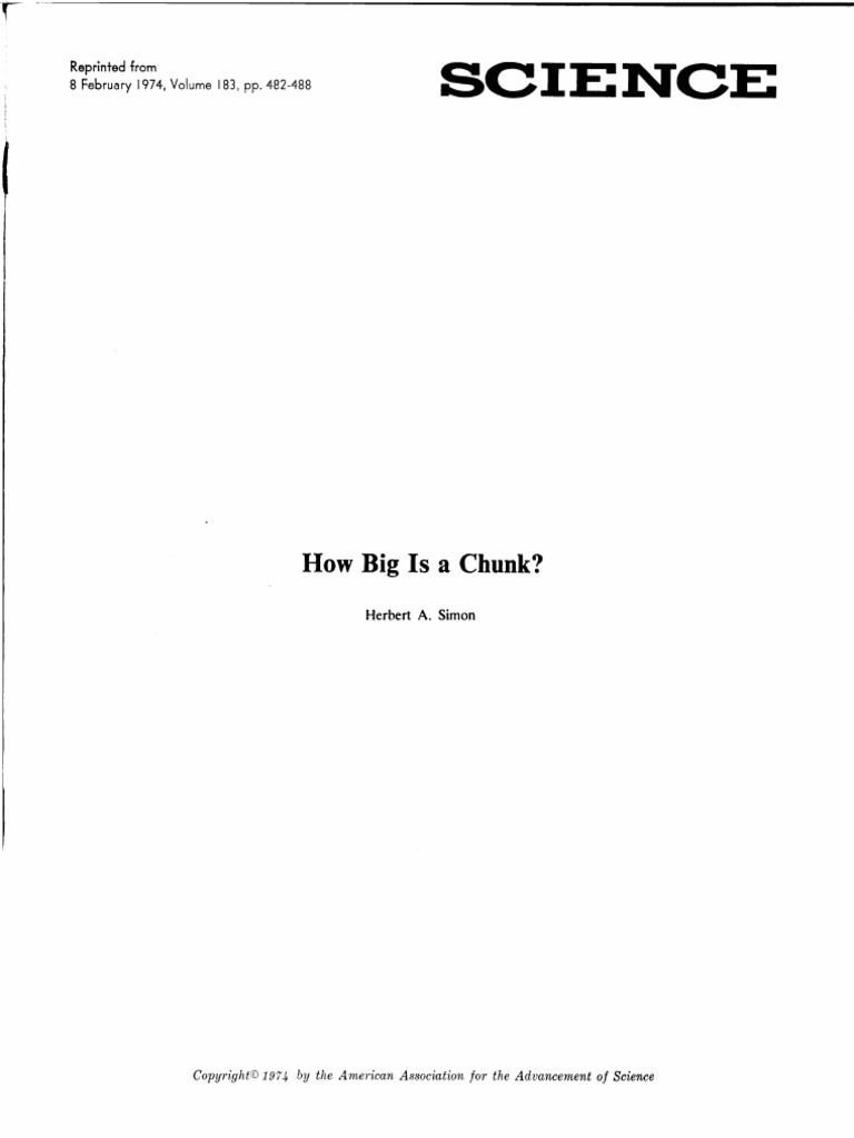 How Big Is A Chunk | PDF | Experiment | Memory